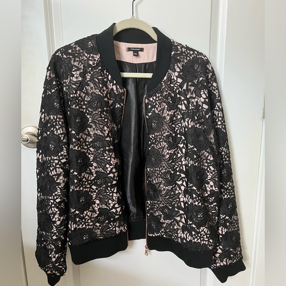 Stella & Dot | Jackets & Coats | Stelladot Satin And Lace Bomber Jacket ...